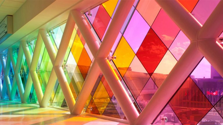 Colored Laminated Glass | Miami Int'l Airport | Surface Products